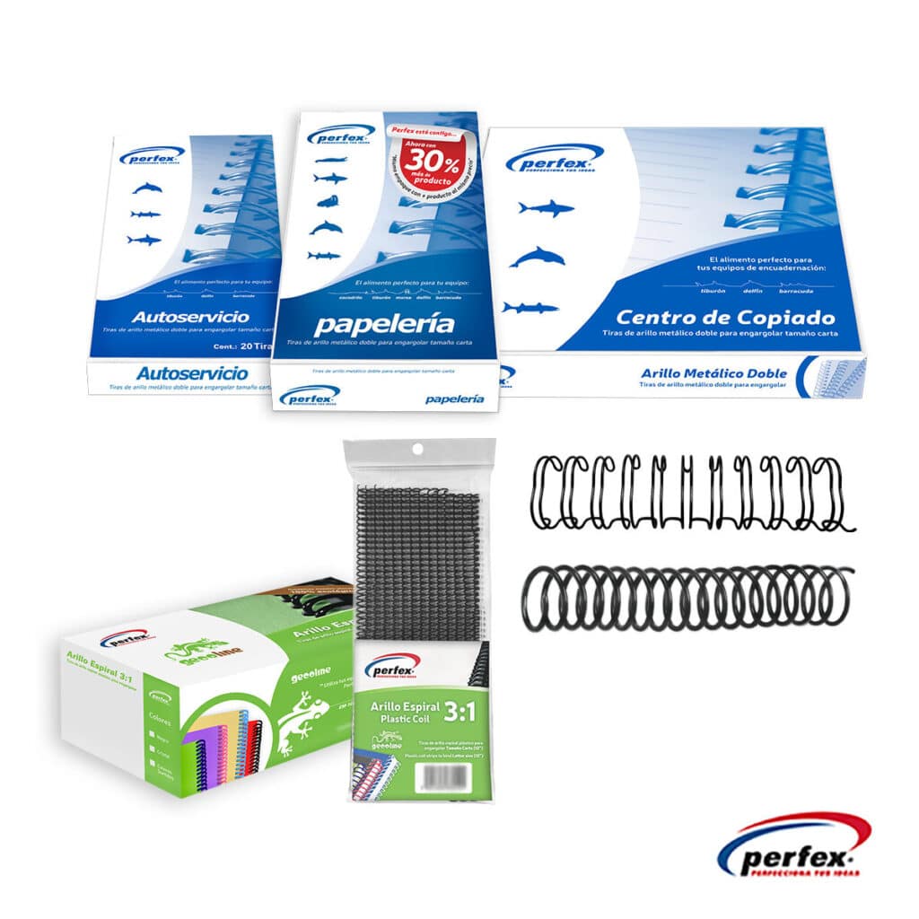 Engargoladora esencial EM100 para arillo metálico y espiral 3:1 - PERFEX